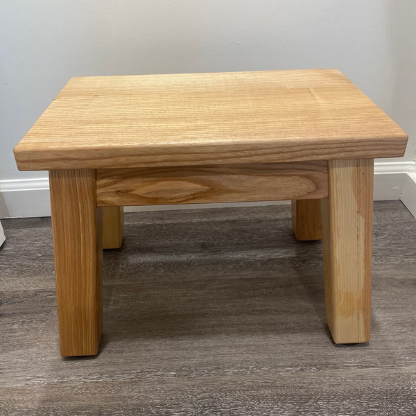 Raw Natural Wood Stool, No Finish, Step Stool, Footstool, Elm - Etsy