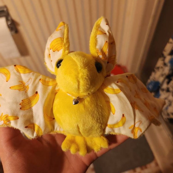 Yellow Banana Bat Plush, Stuffed Animal, Softie - Etsy