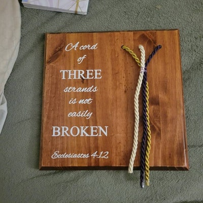 Cord of Three Strands Sign Wedding Sign Unity Braids® Sign - Etsy