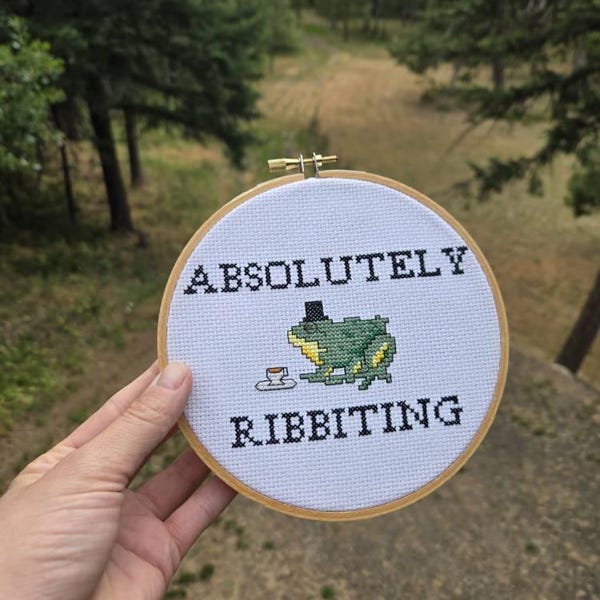 Absolutely Ribbiting Cross Stitch Pattern - Etsy