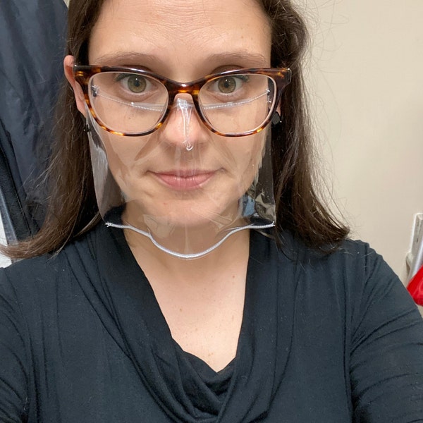 Completely Clear Face Mask With Nose Wire; Invizimask - Etsy