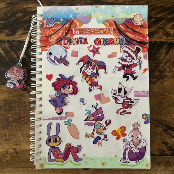 The Amazing Digital Circus TADC Die Cut Vinyl Sticker Sheet - 6.5" X 5. ...