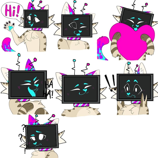 Digital Protogen Furry Emote/sticker Bases pack 1 - Etsy