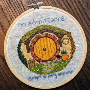 PDF Embroidery Pattern: Hobbit Door, Lotr - Etsy