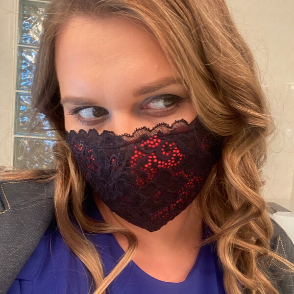 Lace Face Mask / Designer Face Mask / Cotton Face Mask / Wedding Face ...