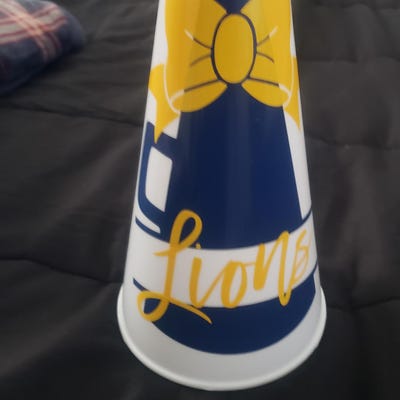 Cheerleader Decal Cheerleading Decal Megaphone Decal Personalized Cheer ...