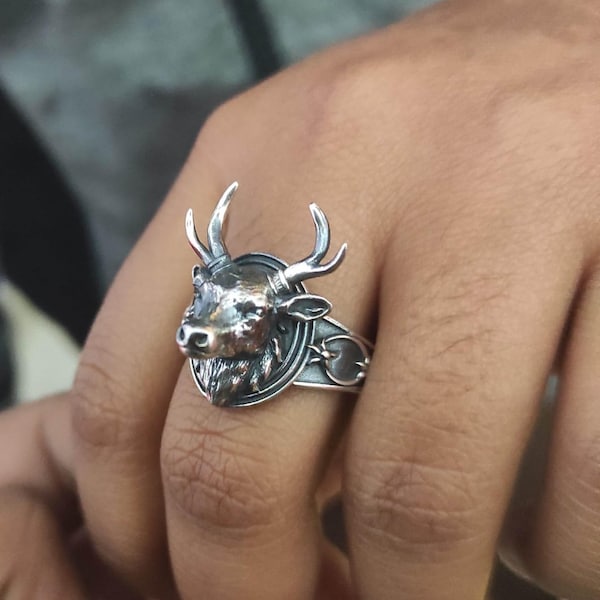 Dragon Ring ,godzilla Ring Head, Godzilla Sterling Silver Ring, Animal ...