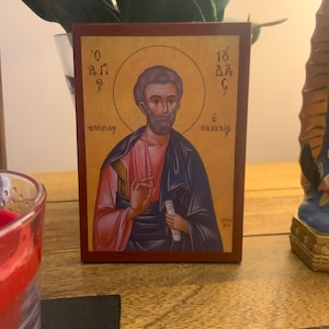 Saint Jude Icon the Apostle, Handmade Greek Orthodox Icon of St Jude of ...