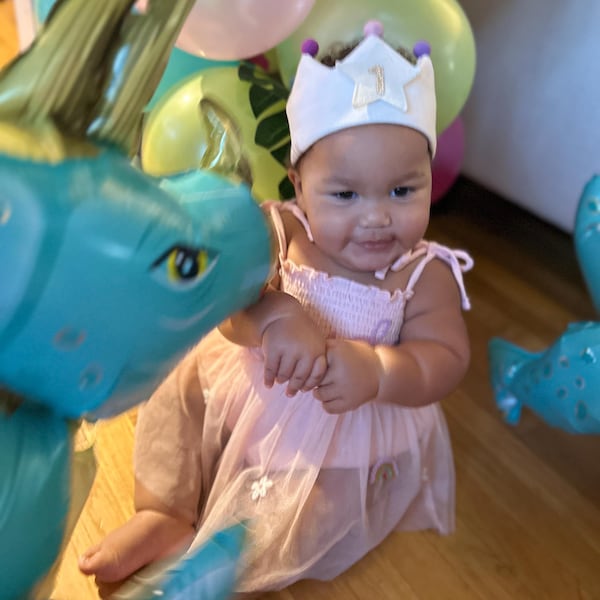 Number and Star Custom Linen Crown for Kids & Children's Birthday ...