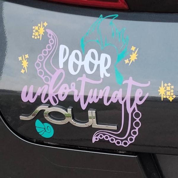 Soul Car Decal, Ursula, Vinyl Decal, Kia Soul, Unfortunate Souls, Poor ...