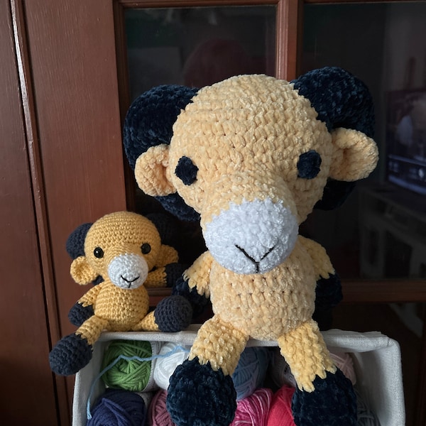 PATTERN: Reagan the Ram - Crochet Ram Pattern - Amigurumi Ram Pattern ...