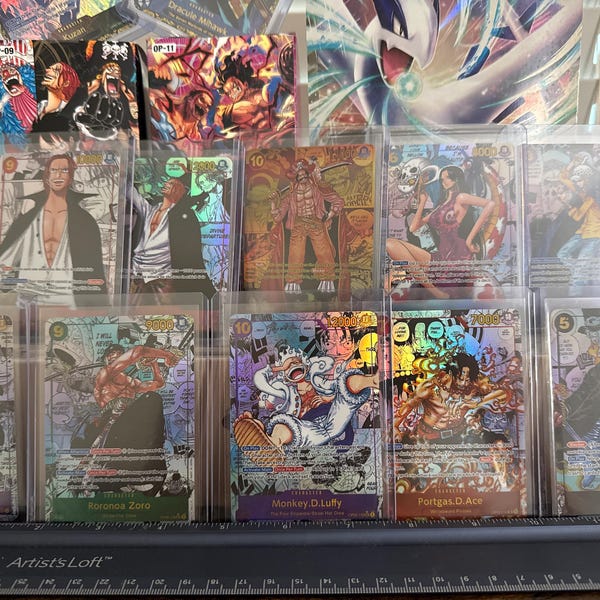 Set of 8 Custom TEXTURED & Holo One Piece OP TCG Leader Cards OP03 ...