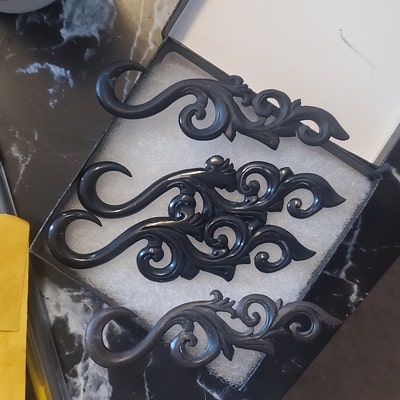 4G 5 Mm Tribal Gauge ,howling Wolf and Crescent Moon , Body Piercing ...