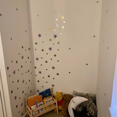 Coloured Star Shape Wall Stickers Stars Vinyl Decal Children's Bedroom ...