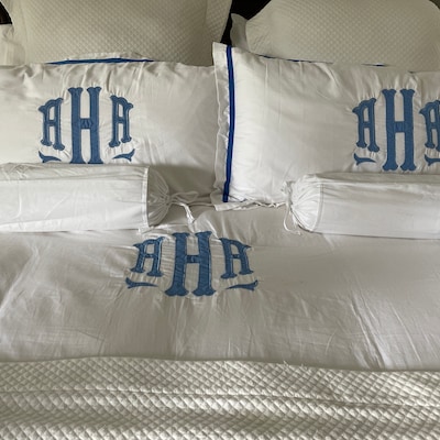 Monogram Applique Full Duvet / Monogrammed Bedding - Etsy