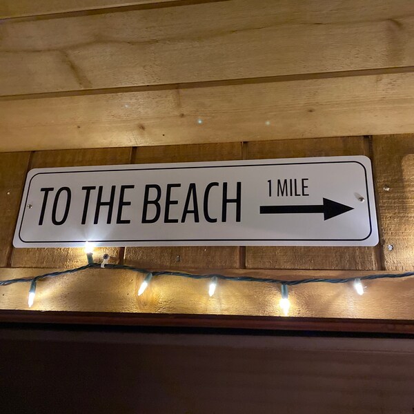 To the Beach Sign, Custom Mileage Sign, Ocean Direction Sign, Custom ...