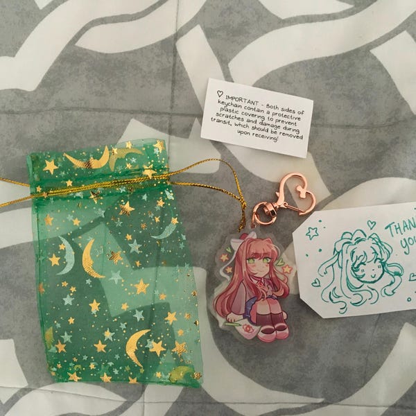 DDLC Doki Doki Literature Club Keychains | Sayori | Natsuki | Yuri ...