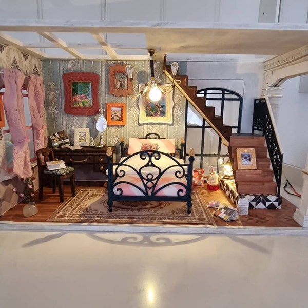 DIY Kit for Miniature House Sam's Library DG102 Sam's Study Craft Set ...