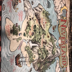 Neverland Map Print framed - Etsy