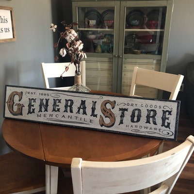 Rustic General Store Mercantile Wood Sign Hand Crafted Antique Wooden ...