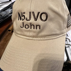 Embroidered Call Sign and Name Amateur Radio Operator Patriotic Hat ...