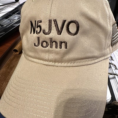 Embroidered Call Sign and Name Amateur Radio Operator Patriotic Hat ...