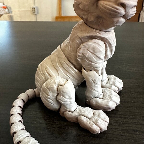 Articulated Tiger 3D Printed Fidget Toy Desk Decor, Pet Tiger Toy ...