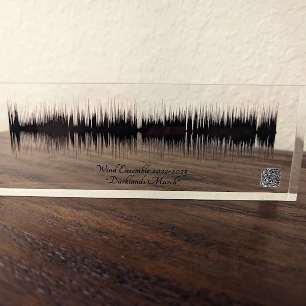 Memorial Sound Wave Art Anniversary Gift With QR Code, Memorial Gift ...