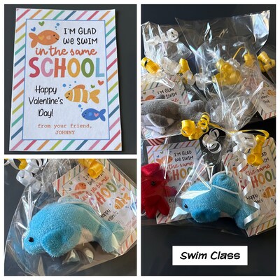 Printable I'm Glad We Swim in the Same School Valentine's Day Card ...