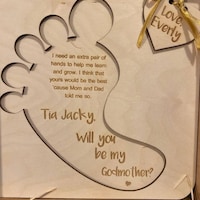 Godparents Godmother Godfather Invitation, Godparents Proposal, Will ...