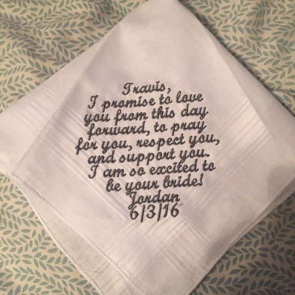 Custom Handkerchief - Personalized Handkerchief - Embroidered ...