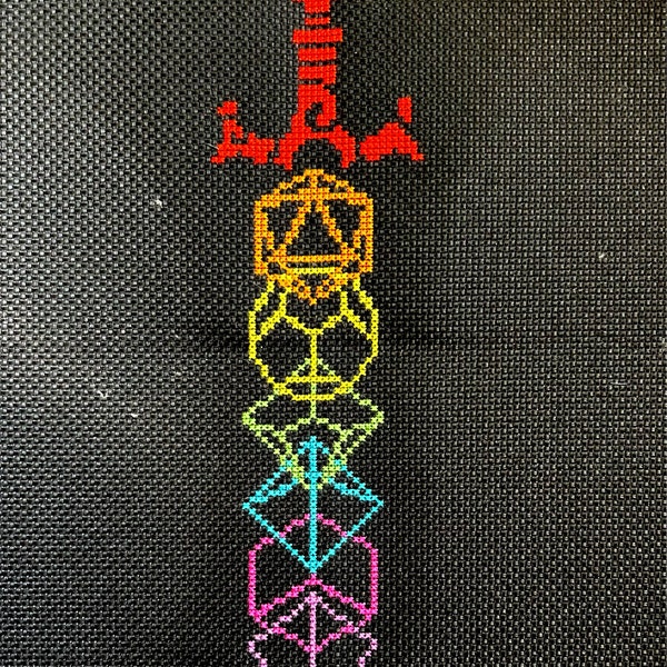 Dice Sword Cross Stitch Pattern PDF - Digital Download – D20 Dnd Game ...