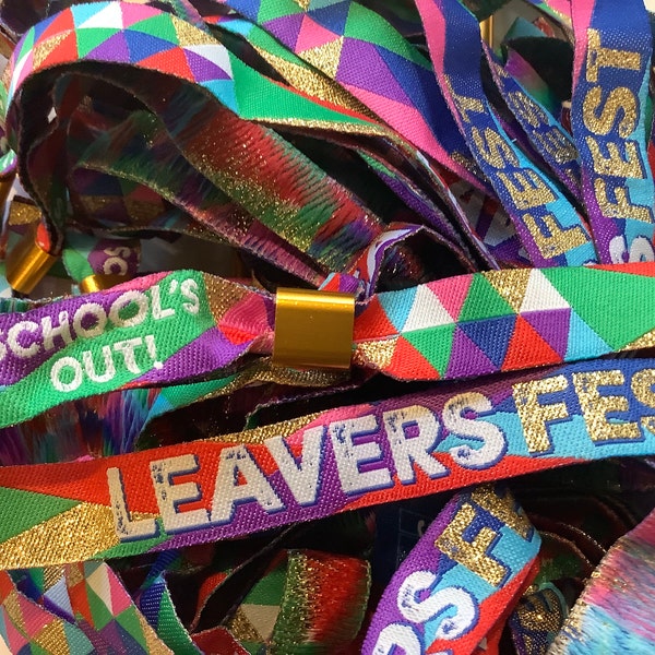LEAVERS FEST End of School Festival Party Wristbands - Class of 2025 ...