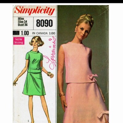 Simplicity 1283 UNCUT Sewing Pattern Sizes 6 14 or 16 24 - Etsy