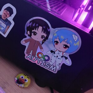 Rei and Lain Autism Chiquita Fumo Plush Holographic Vinyl Sticker - Etsy