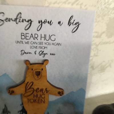 Sending You a Big Bear Hug Token Card - Etsy UK