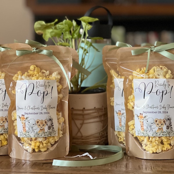 Safari Baby Shower Favors Wild One Jungle Theme Party Ready to Pop Baby ...