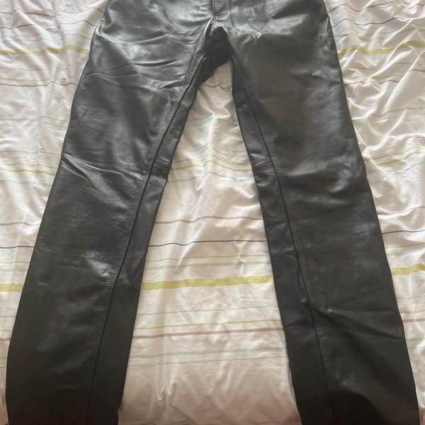Men's Genuine Sheep Skin Leather Pants - Black Pants - Custom Leather ... Men's Genuine Sheep Skin Leather Pants - Black Pants - Custom Leather ...