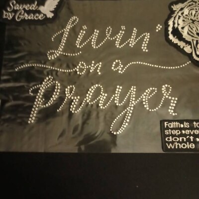 Elegant Blessed Christian Sparkly Crystals Iron-on Rhinestone Transfers ...