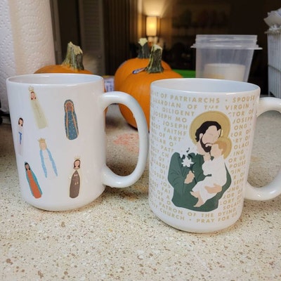 St. Joseph Mug 15oz, Saint Joseph Mug, Catholic Mug, St. Joseph Gift ...