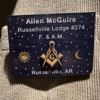 Masonic Past Master Plaque Custom Wood Engraved - Etsy