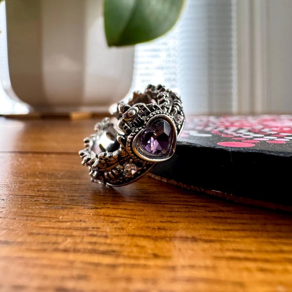 Heart Medieval Ring, Gothic Cathedral Ring, Arched Window Ring, Gothic Ring, Castle Ring, Goth ...