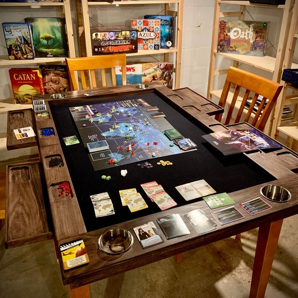Board Game Table Topper With Added Shelves - Etsy