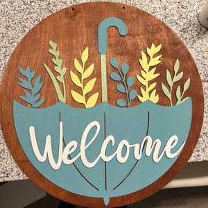 Chevron Geometric Welcome Sign Digital Download Round Door - Etsy