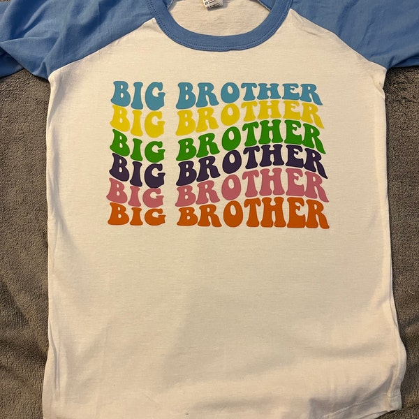 Retro Wavy Big Brother Svg, Big Brother Svg, Big Brother Png, Big ...