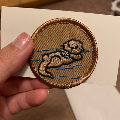 Cartoon Otter Patch 2 Inch Diameter Embroidered Patch - Etsy