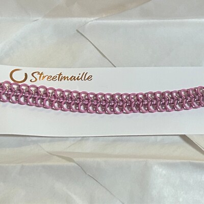 Custom Stretchy Chain Bracelet Unisex Chainmail Bracelet Handmade in ...