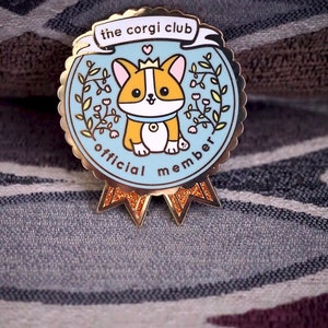 Corgi Club Pin Corgi Pins Enamel Pins Lapel Pins Pins - Etsy