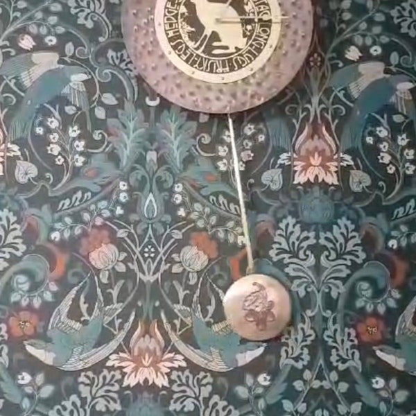 Large Brass Pendulum Wall Clock With Hares * Country Celtic Pagan ...