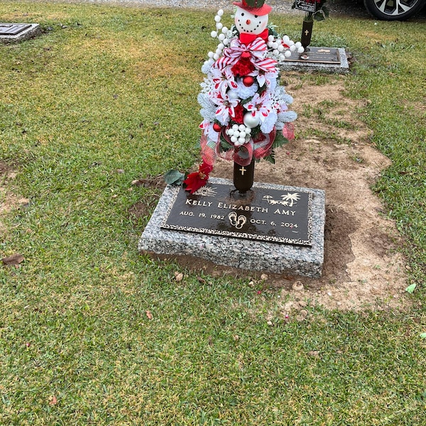 Football Themed Cemetery Vase Arrangement - Etsy
